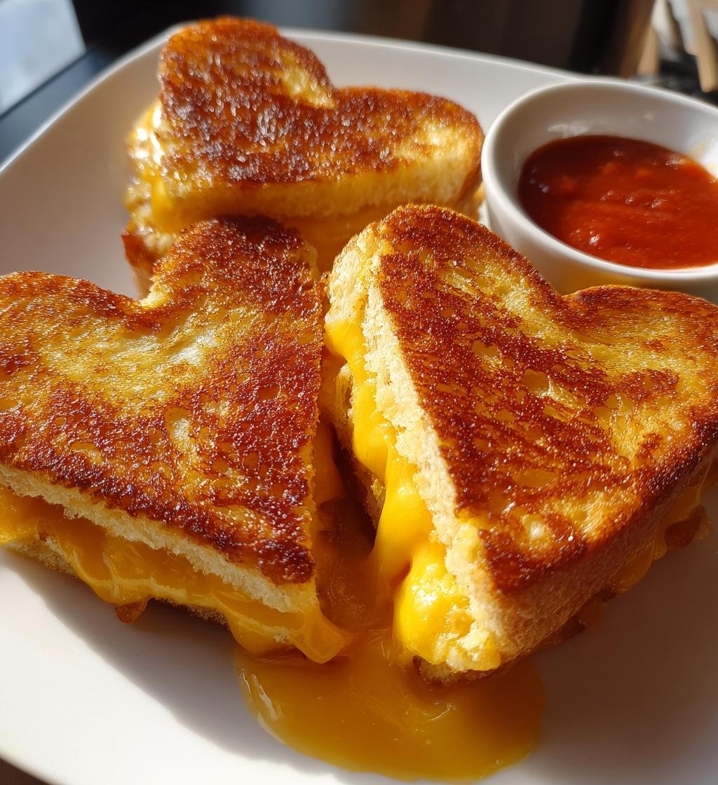 15-Minute Heart Shaped Grilled Cheese Dippers That Melt Hearts - Virile ...